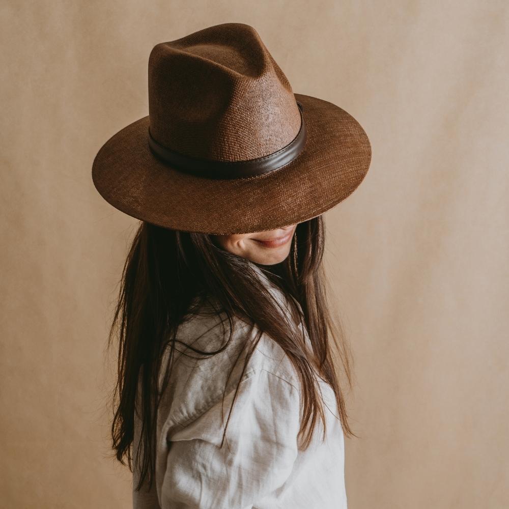 Brown Panama Style Hat: Puebla · Handmade in México · Sandoval